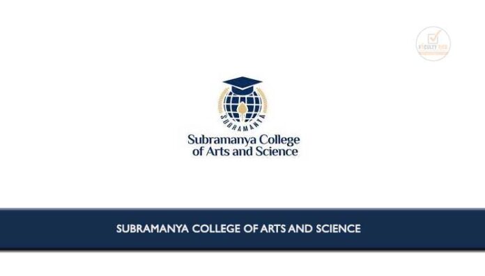 Subramanya College of Arts And Science Applications are invited for the ...
